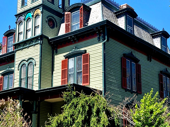 Victorian splendor in unexpected places! This architectural gem sports the kind of details that make modern builders throw up their hands in defeat.