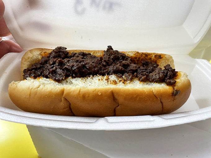 This chili dog isn't just lunch&mdash;it's a childhood memory served on a soft bun with a side of pure joy.
