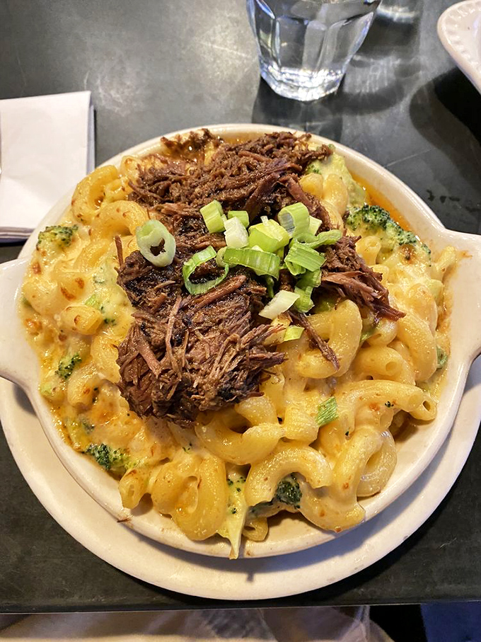 Broccoli in mac and cheese isn't a compromise&mdash;it's an elevation. This bowl transforms "eating your vegetables" from chore to privilege.