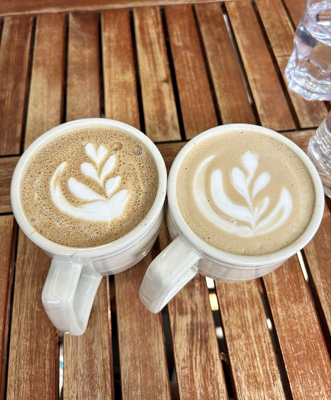 Coffee art so pretty you almost feel guilty disturbing it &ndash; almost, but then caffeine needs trump aesthetics every time.