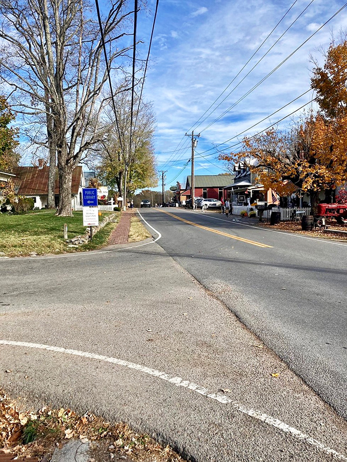 Autumn paints Leiper's Fork in golden hues, transforming an already charming main street into something straight out of a storybook.