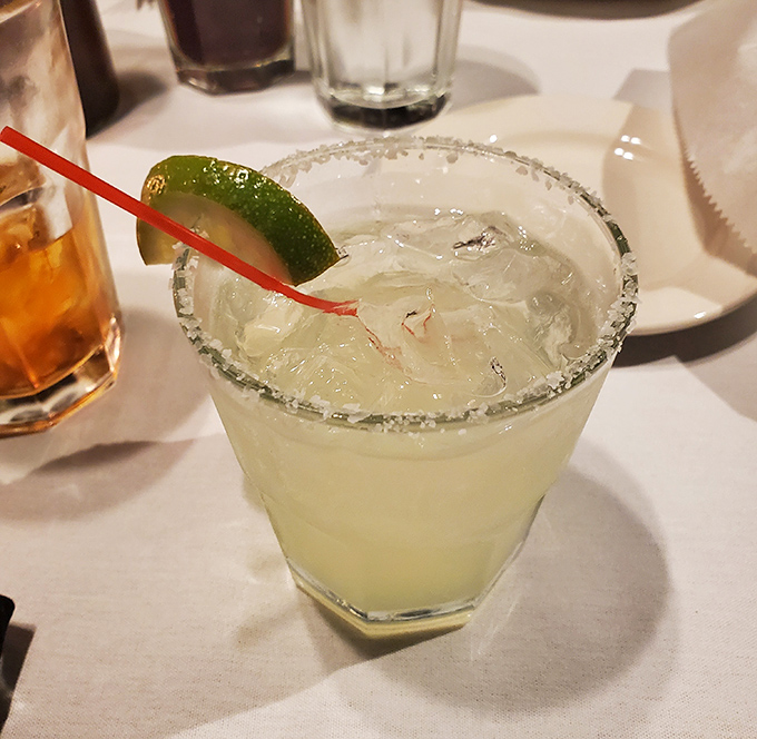 Not just a margarita, but liquid sunshine with a salt halo&mdash;the perfect prelude to serious steak business.