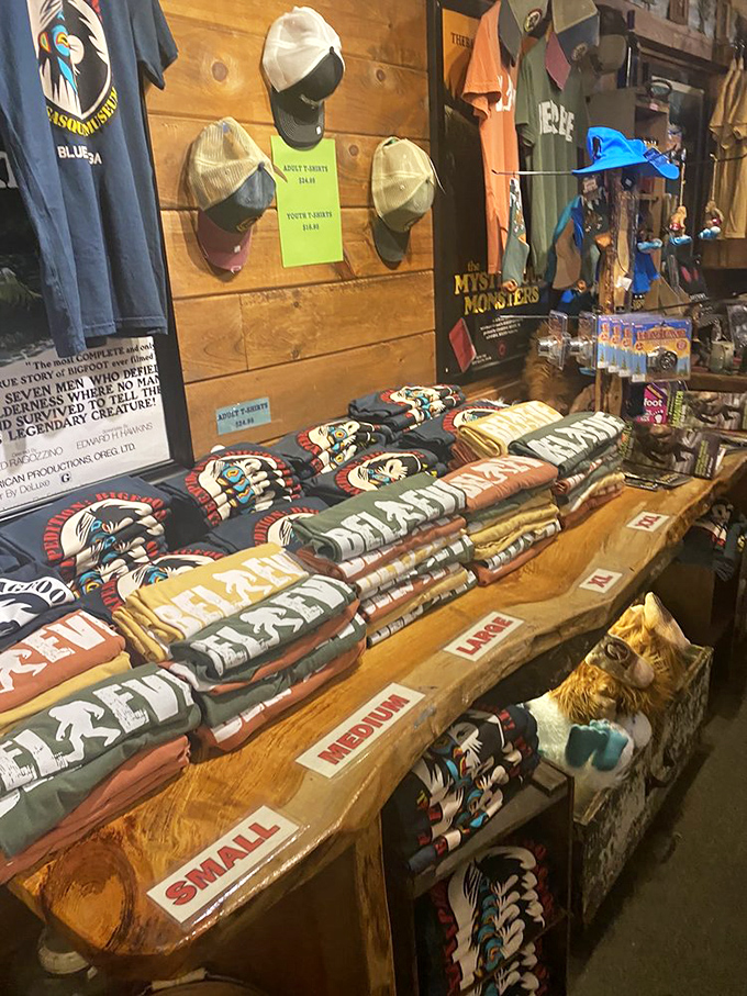 The gift shop offers a sasquatch-sized selection of souvenirs, from t-shirts to trinkets, ensuring you won't leave empty-handed after your cryptid encounter.