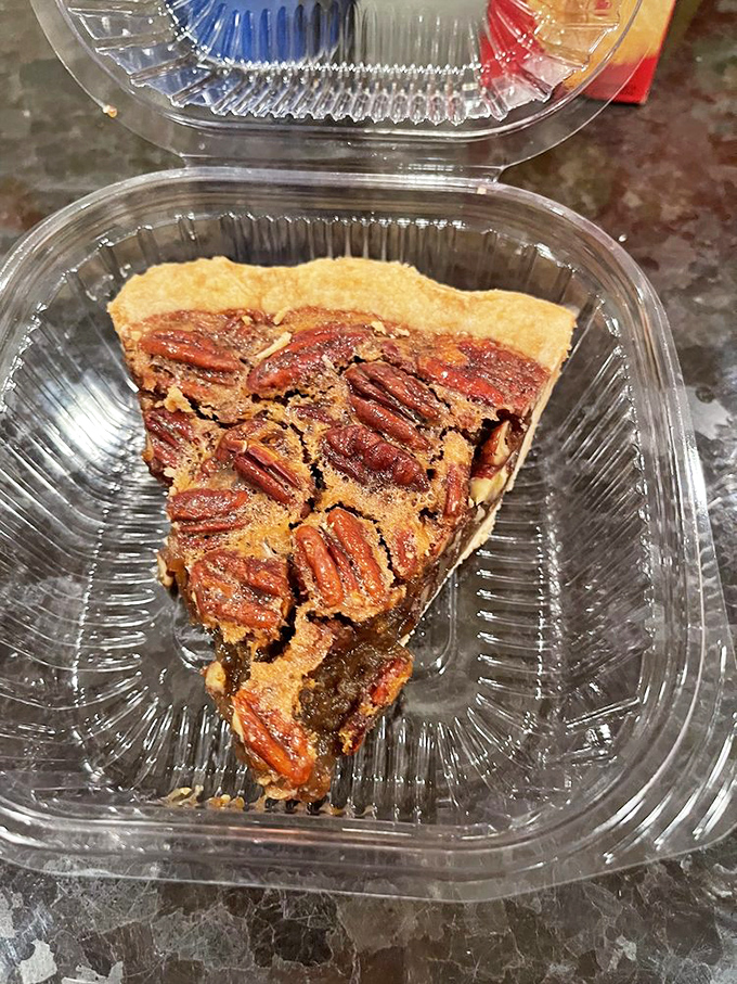 Pecan pie that makes you question whether you've been eating cardboard versions your entire life. This is the real deal.