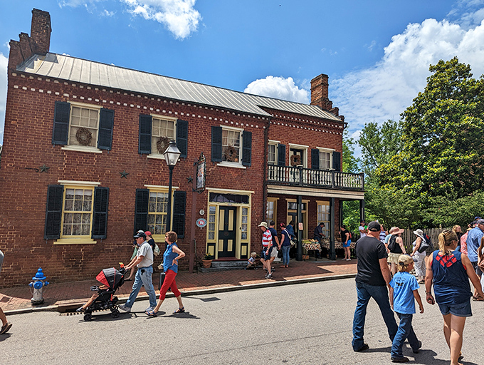 Downtown Jonesborough during festival season&mdash;like a Norman Rockwell painting that suddenly learned how to move and make noise. 