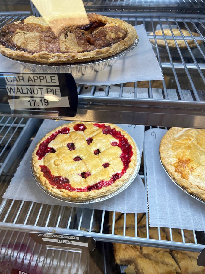 Beyond tomato pies, their fruit pies showcase the bakery's versatility&mdash;that cherry lattice looks like it jumped straight out of a Norman Rockwell painting.