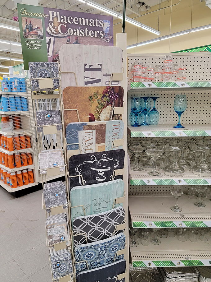 Entertaining made easy! These stylish placemats and stemware could fool dinner guests into thinking you splurged at a fancy home goods store.