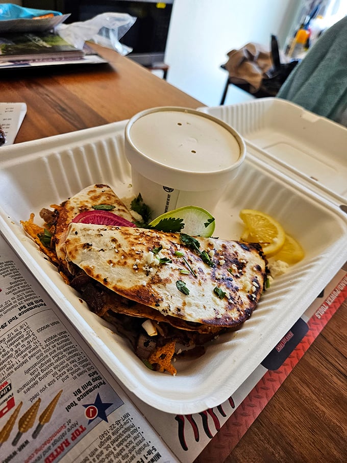 These quesabirria tacos aren't just folded&mdash;they're architectural masterpieces of crispy tortilla, melted cheese, and smoky meat magic.