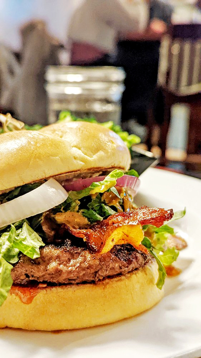 This isn't just a burger&mdash;it's architecture. Layers of flavor stacked so perfectly you almost feel guilty dismantling such artistry. Almost.