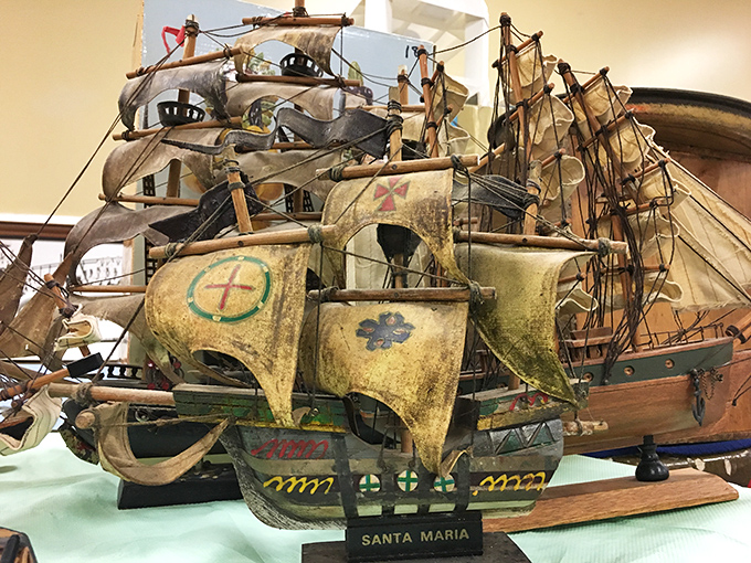 Columbus had three ships, but this detailed Santa Maria model has a thousand stories. Maritime history in miniature that would make any den distinguished.