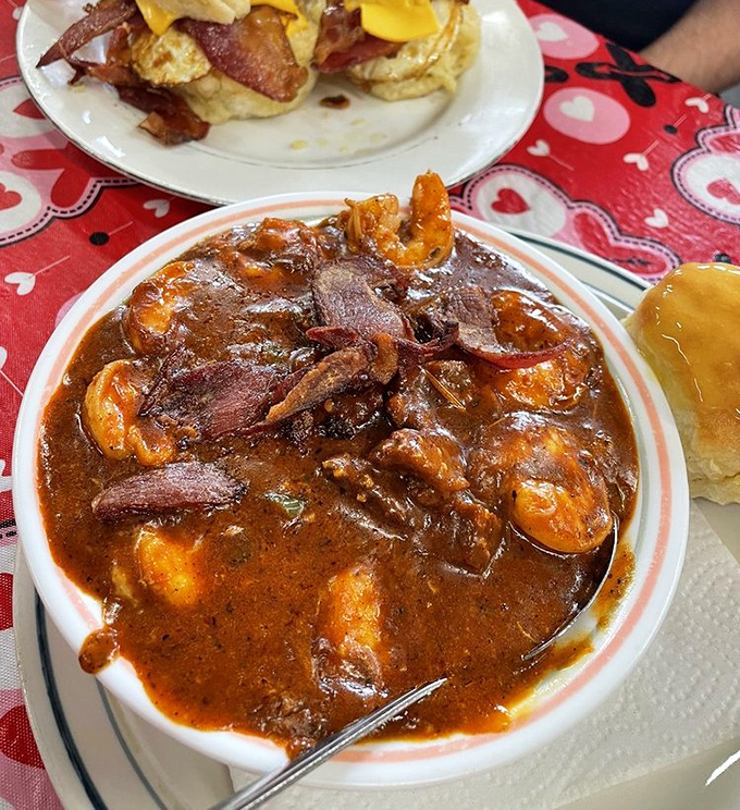 Shrimp and grits that would make a coastal chef weep with joy&mdash;creamy, cheesy, and studded with perfectly cooked shrimp and savory bits.