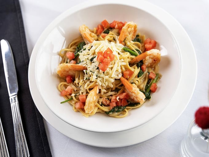 Shrimp scampi pasta that twirls perfectly around your fork, with enough garlic to keep vampires at bay for at least a century.