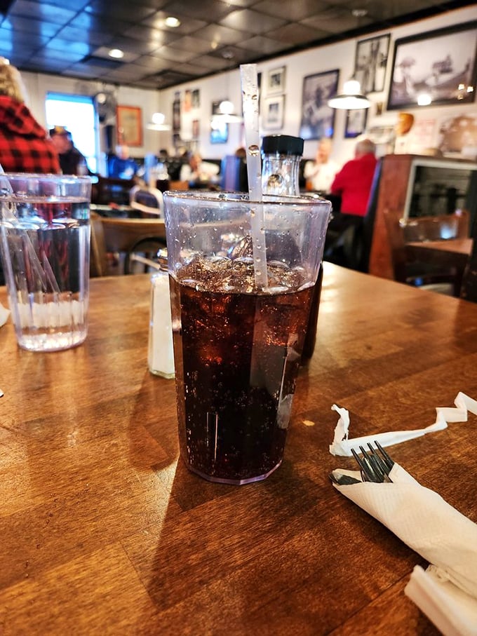 That classic diner soda in a plastic tumbler&mdash;where the ice-to-soda ratio is always perfect and refills appear like magic.