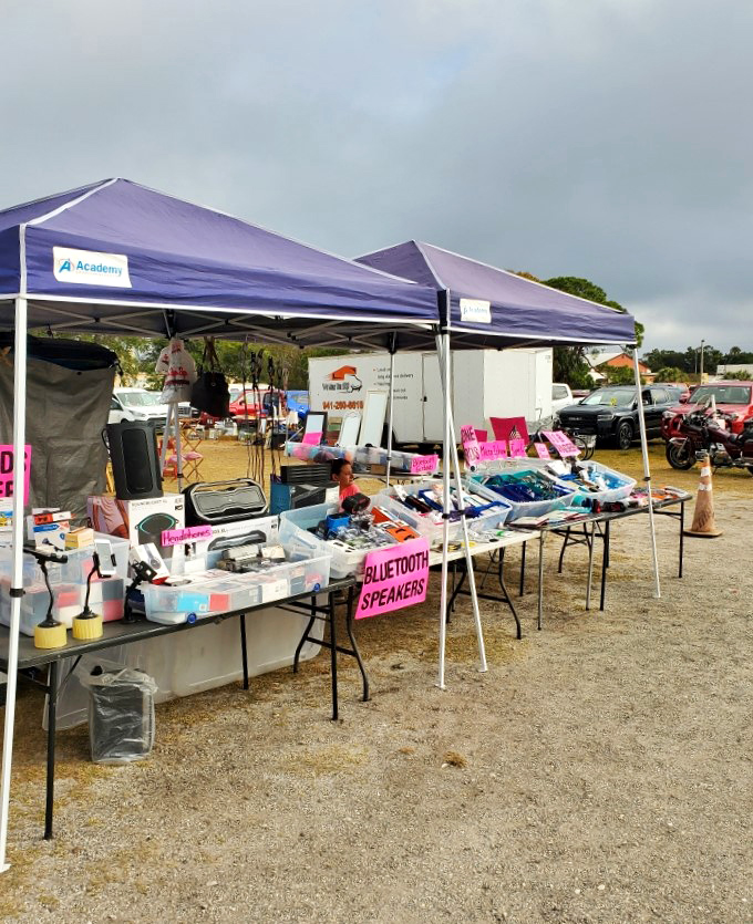 Modern technology meets swap meet economics. Today's Bluetooth speakers sit alongside yesterday's gadgets, proving that everything old becomes new again&mdash;eventually.