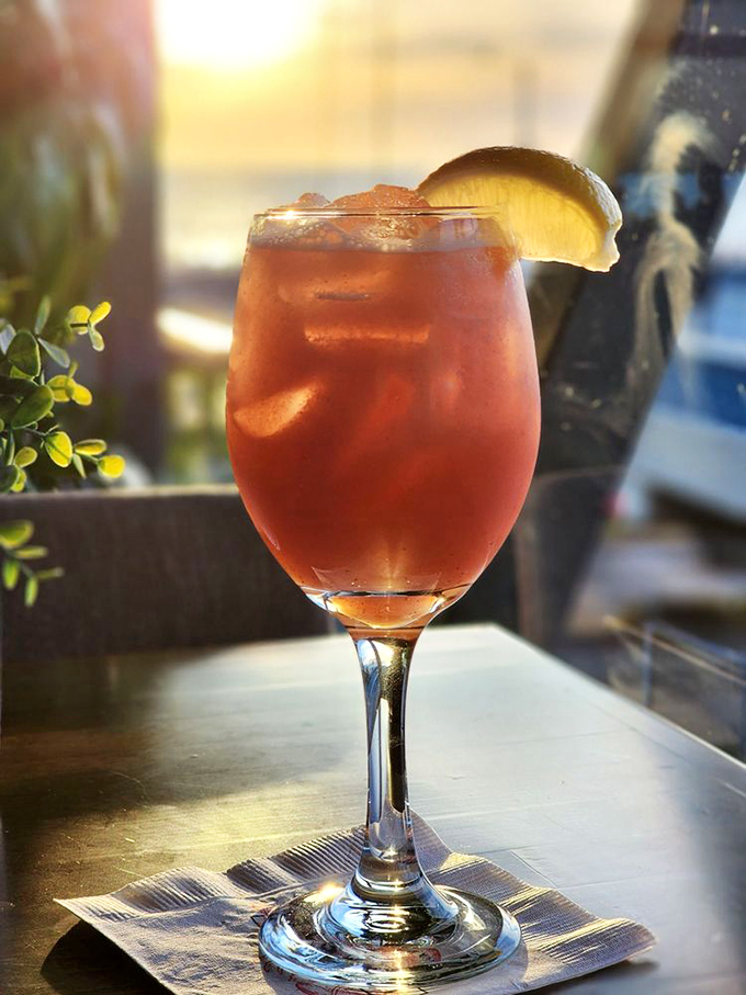 Sunset cocktail hour done right &ndash; a ruby-hued refreshment that tastes like California sunshine in a glass.