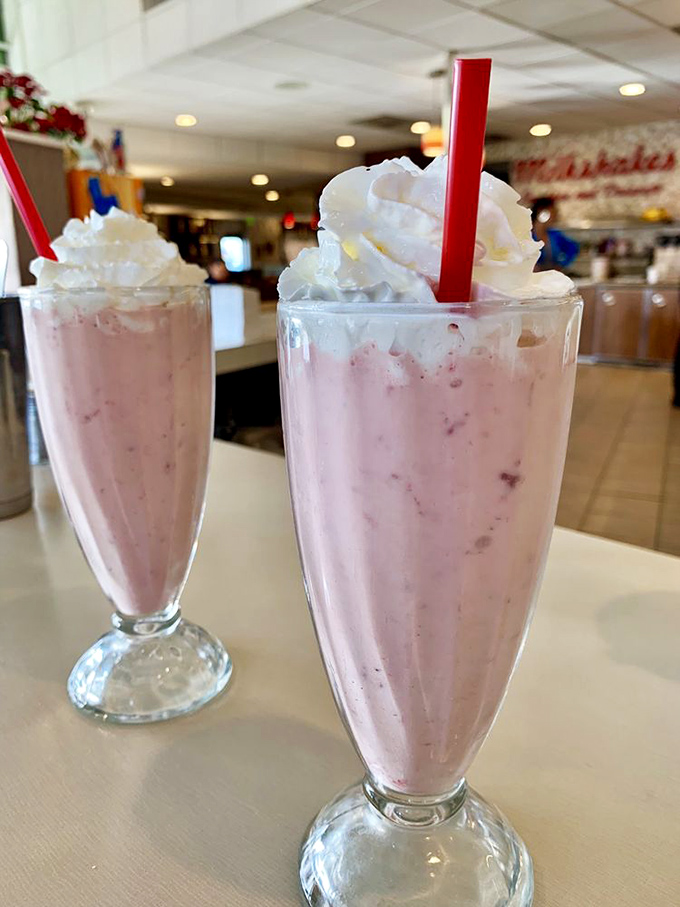 Pink paradise in a glass! These strawberry shakes don't just satisfy your sweet tooth&mdash;they transport you straight back to childhood summers.