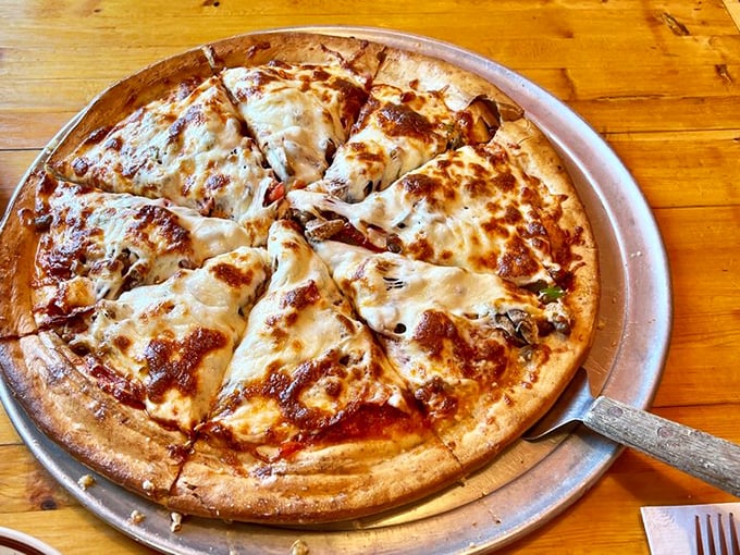 When a diner proudly wears a Bigfoot shirt while enjoying a pancake this good, you know you've found the right kind of place.