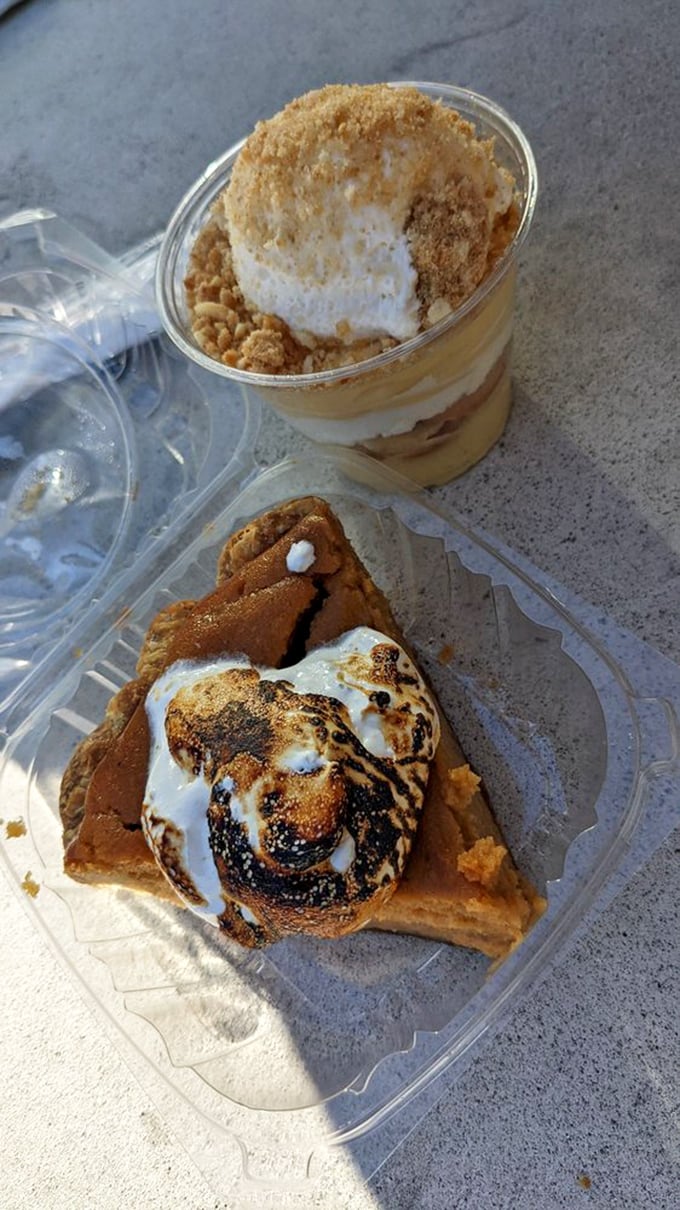 Sweet endings that honor Southern traditions. That toasted marshmallow top is the culinary equivalent of a perfect sunset.