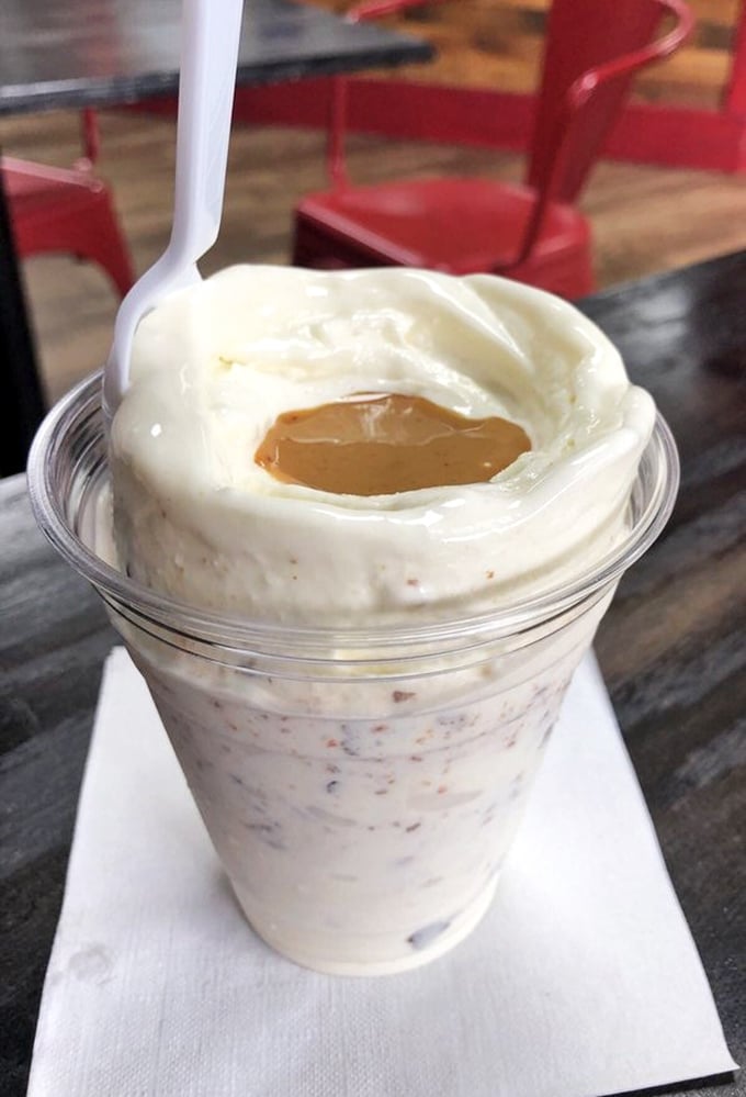 The Foreman doesn't just satisfy your sweet tooth&mdash;it stages a full-scale takeover. That caramel pool in the center? Strategic custard engineering at its finest.