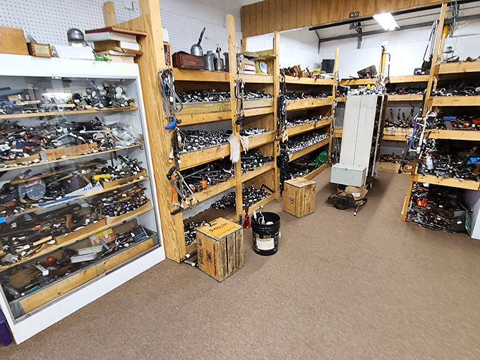 Tool heaven for the practically minded collector. One person's rusty implement is another's "they don't make 'em like this anymore" treasure.