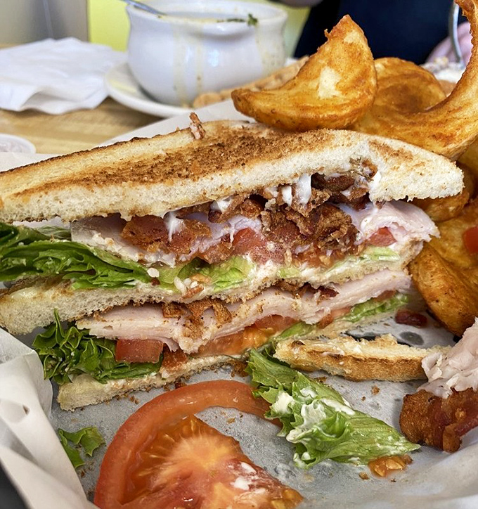 This sandwich has more layers than your favorite drama series, with each bite delivering a perfect ensemble cast of flavors.