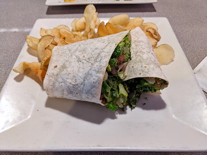 Fresh ingredients wrapped in a tender tortilla &ndash; proof that even lighter fare gets the Harland's touch of excellence.