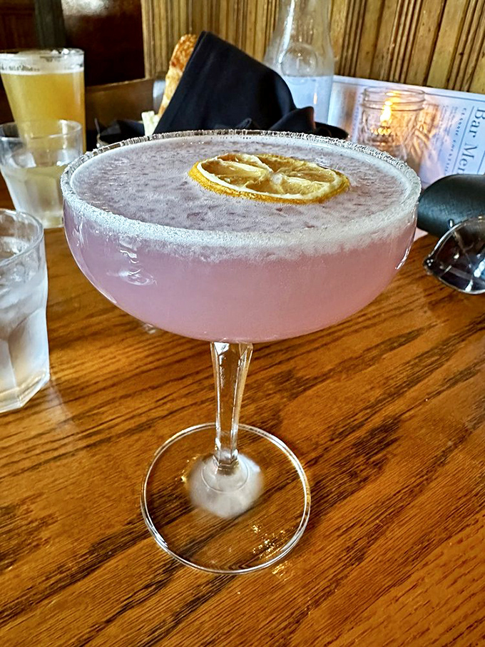 This elegant pink cocktail isn't just a drink, it's a palate cleanser between bites of magnificent meat &ndash; balance in all things.