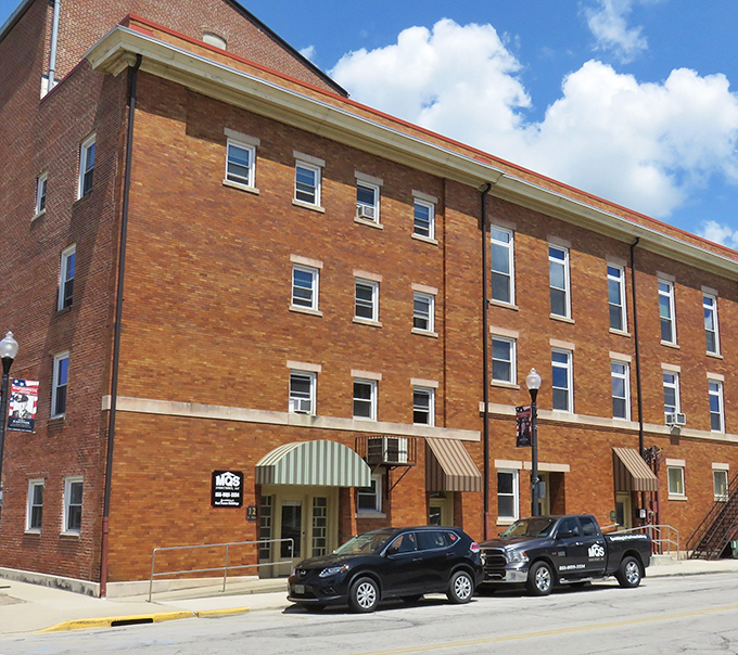 Brick buildings with character to spare line Wapakoneta's streets, offering a masterclass in how to age gracefully without excessive cosmetic intervention.