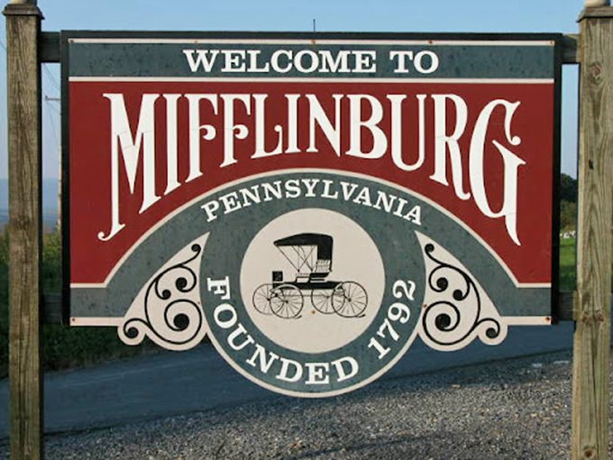 The town's welcome sign proudly displays its buggy-making heritage. In the transportation world, Mifflinburg was basically the Detroit of horse-drawn vehicles.