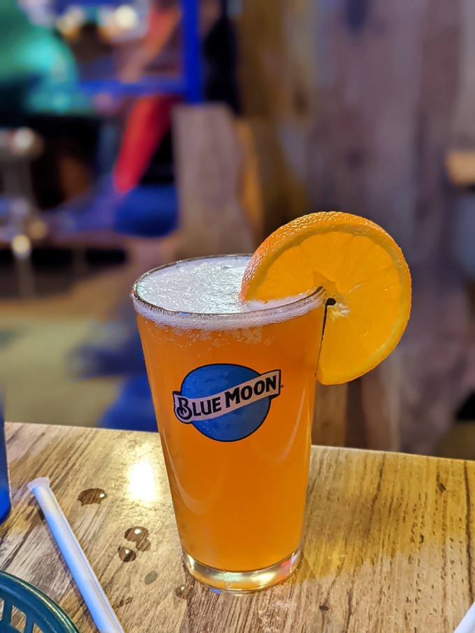 A cold wheat beer with a perfect orange slice&mdash;nature's most refreshing high-five after a long day of adulting.