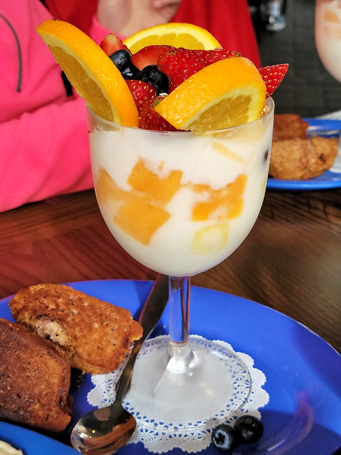 Breakfast goes elegant with this parfait&mdash;layers of yogurt and fruit creating a morning symphony that's both virtuous and indulgent.