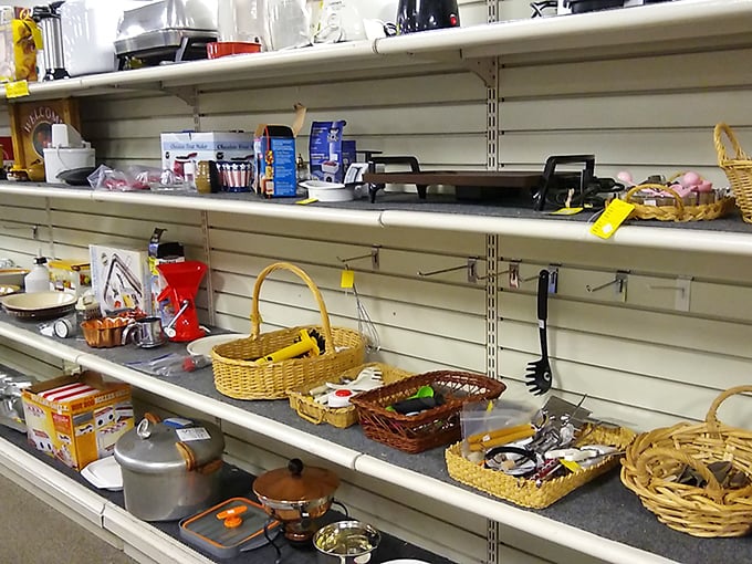 Kitchen tools and wicker baskets galore&mdash;because someone else's "I never use this" becomes your "How did I live without it?"