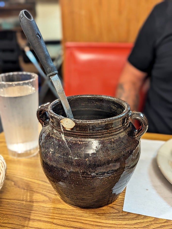 This rustic bean soup crock isn't just a vessel—it's a time machine to simpler days when flavor trumped flash.