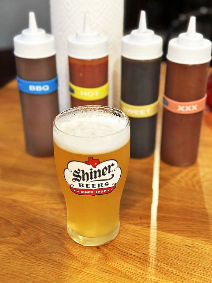 Cold beer and house-made sauces &ndash; because great barbecue deserves equally great supporting cast members always.