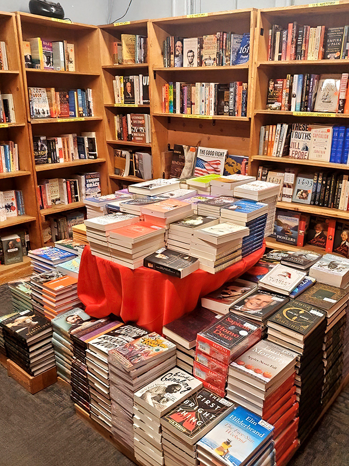 The history section offers enough perspective to make you both smarter and humbler. These wooden shelves have probably witnessed more drama than the books they hold.