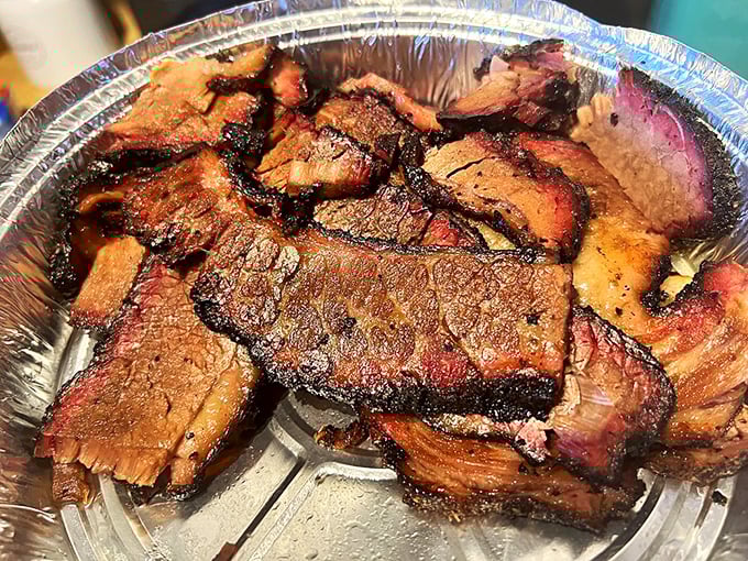 Brisket so perfectly smoked it should have its own Instagram account. That bark! That color! That juicy perfection!