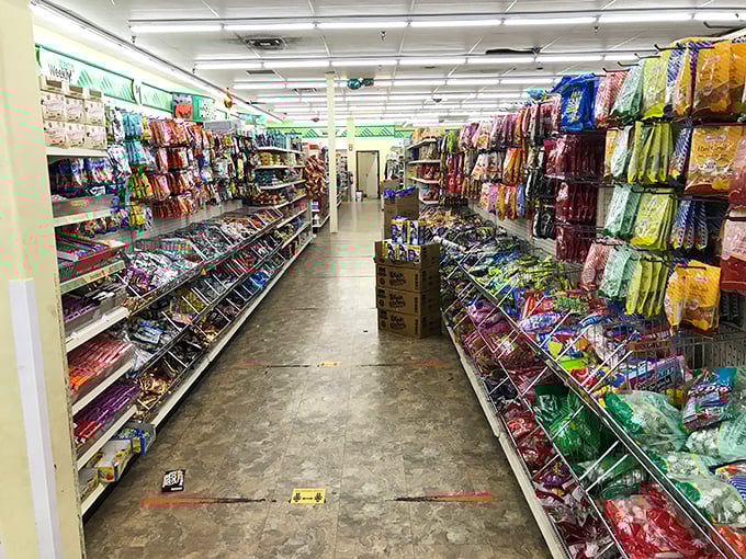 The candy aisle &ndash; where childhood memories and adult cravings collide in a symphony of colorful packaging and sweet possibilities.
