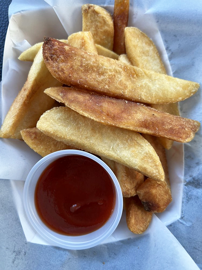 These aren't just fries&mdash;they're the supporting actors who occasionally steal the scene from the star. Crispy, fluffy potato perfection.