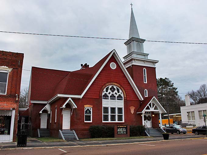 This isn't just another pretty church&mdash;it's a spiritual anchor of the community with its striking red brick and soaring steeple.