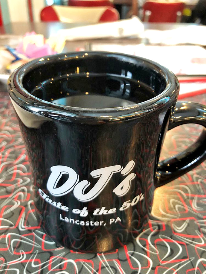 That's not just coffee—it's liquid nostalgia in ceramic form. The mug alone is worth the trip, promising refills and conversations that never feel rushed.