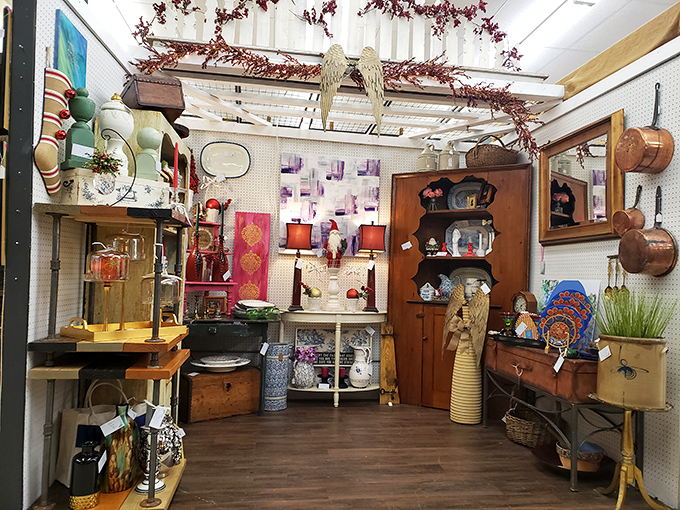 A booth that feels like stepping into your most stylish friend's cottage &ndash; if your friend were a master of eclectic curation.