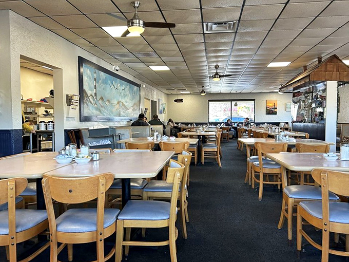 The dining room hums with the symphony of breakfast&mdash;clinking forks, coffee pours, and the occasional "Oh my goodness" from first-timers.