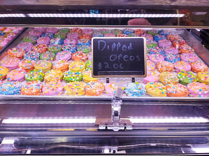 Dipped Oreos that took an already perfect cookie and said, "Hold my sprinkles, I'm about to blow your mind."