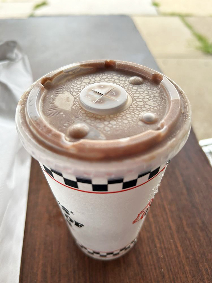 Even the beverages get the royal treatment. That checkered cup isn't just holding a drink&mdash;it's containing liquid refreshment fit for cheesesteak royalty.