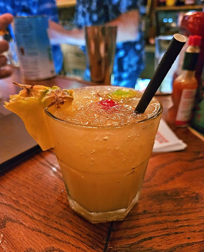 Tropical cocktails transport you to island time, one sip at a time in paradise.