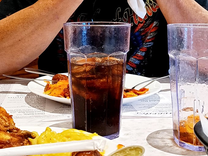 That's not just a beverage &ndash; it's Der Dutchman's legendary peanut butter spread, perfectly paired with fresh-baked bread that makes store-bought loaves weep with inadequacy.