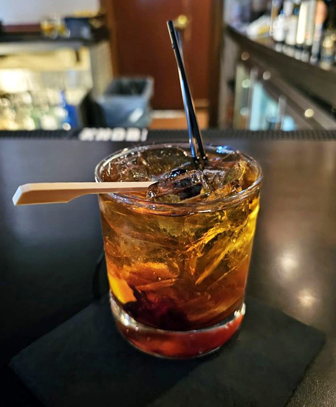 An Old Fashioned that Don Draper would approve of&mdash;amber perfection in a glass. No smoke, no tableside theatrics, just cocktail craftsmanship at its finest.