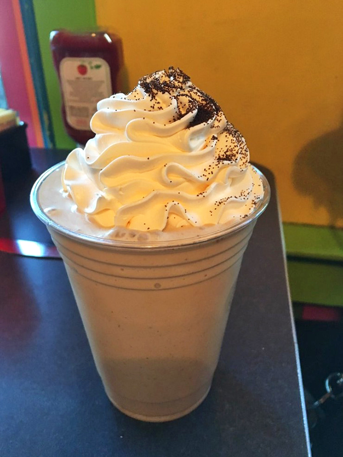 The milkshake that launched a thousand road trips&mdash;topped with whipped cream and what appears to be cookie crumbles, it's dessert masquerading as a beverage.