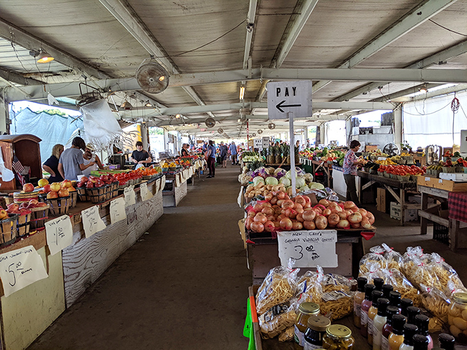 Fresh produce heaven where the fruits and vegetables haven't been airbrushed like celebrity photos. This is the real deal, folks.