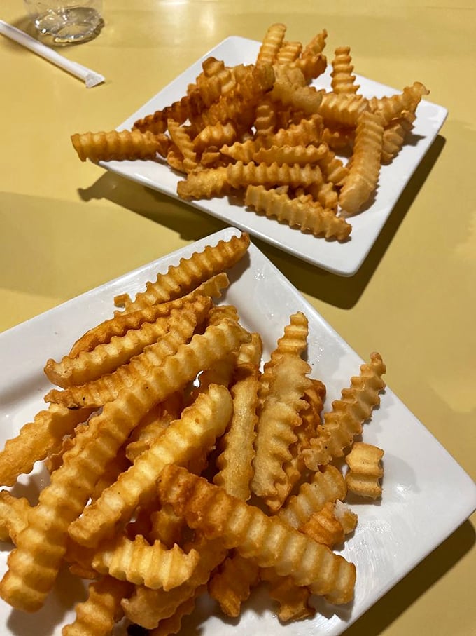 Crinkle-cut fries: the perfect design for maximum butter absorption. Engineers couldn't have designed a better vehicle for sopping up flavor.